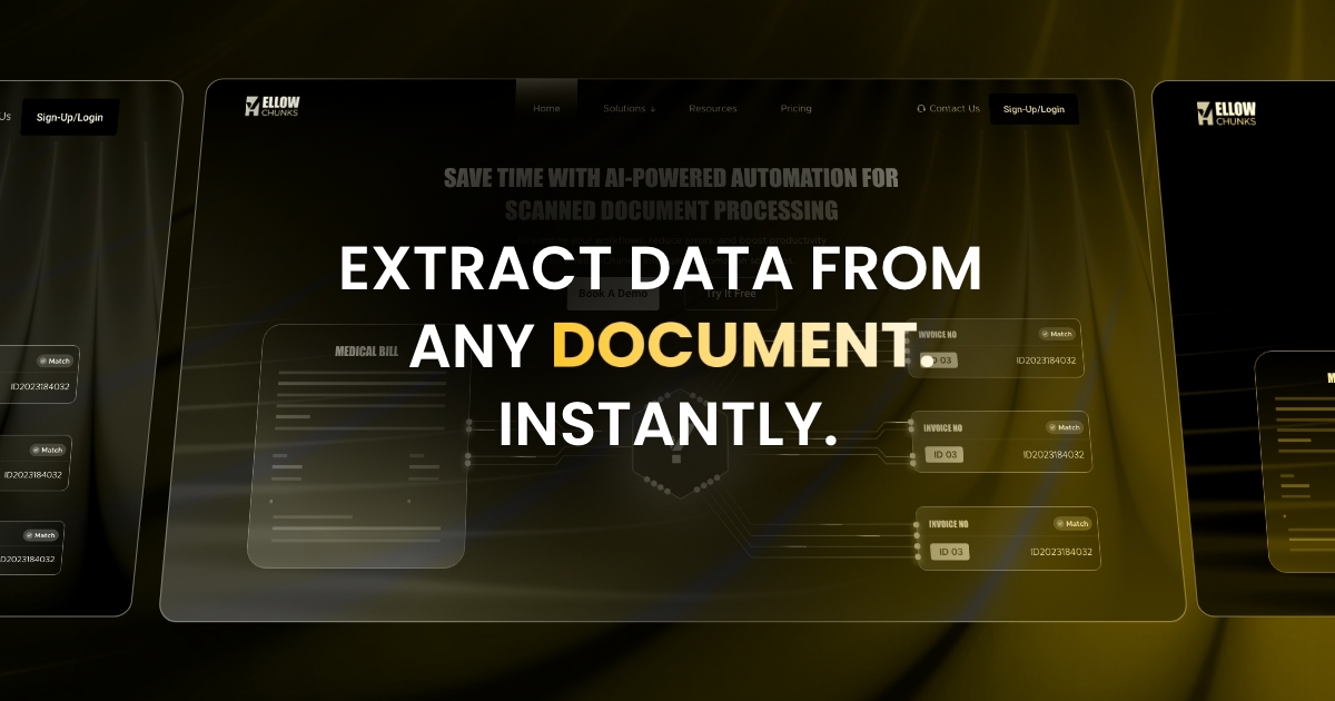 AI-Powered Document Data Extraction - YellowChunks | Approlabs